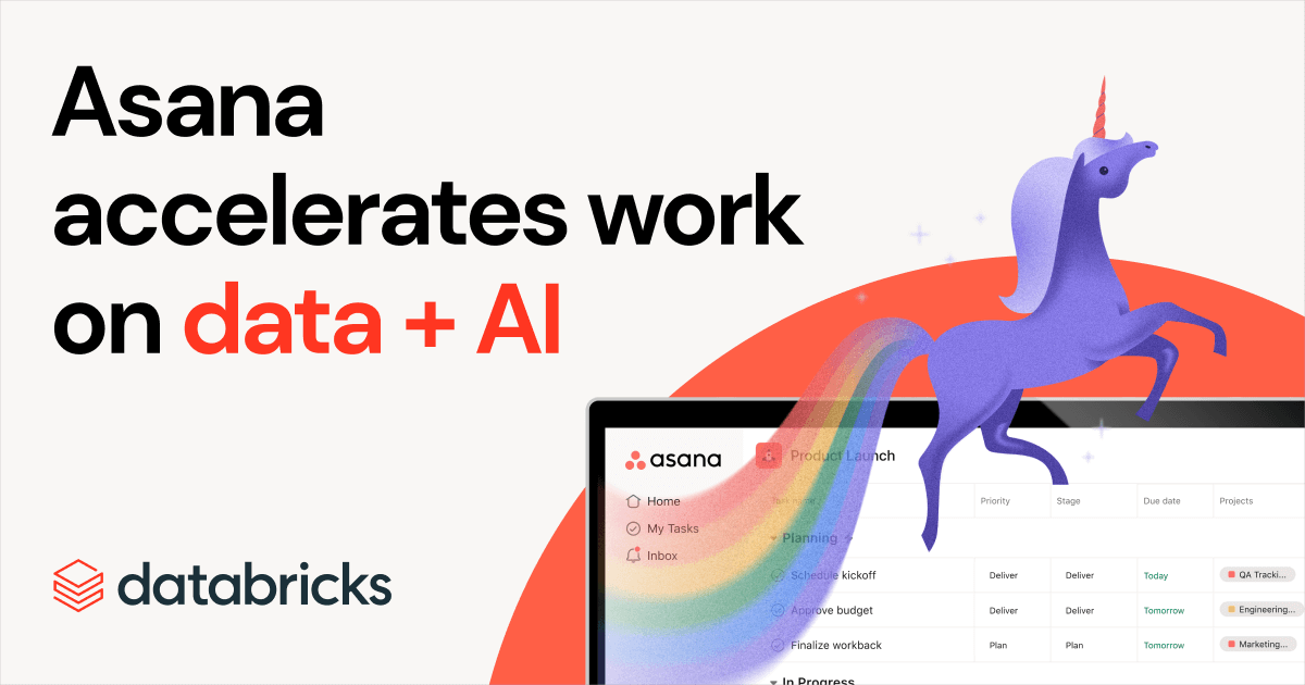 Asana accelerates work on data + AI | Databricks