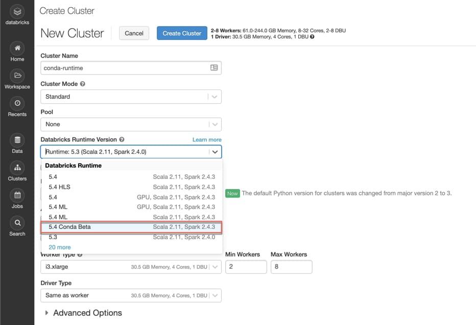 Databricks Runtime 5.4 Adds Conda Support | Databricks Blog