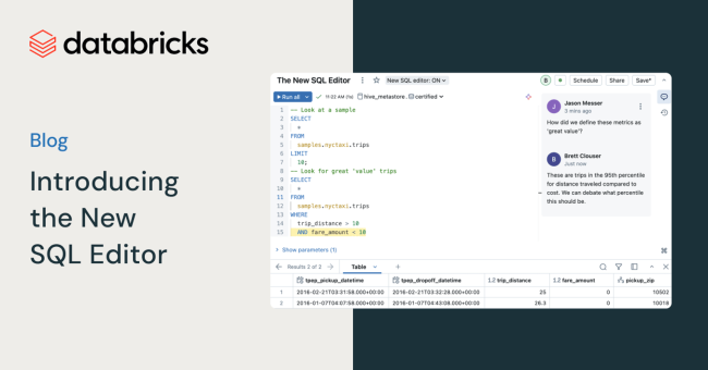 Introducing the New SQL Editor | Databricks Blog