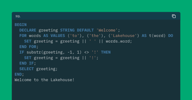 Introducing SQL Scripting Support in Databricks, Part 1 | Databricks Blog Introducing SQL Scripting Support in Databricks, Part 1 | Databricks Blog
