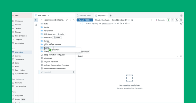 Introducing the New SQL Editor | Databricks Blog