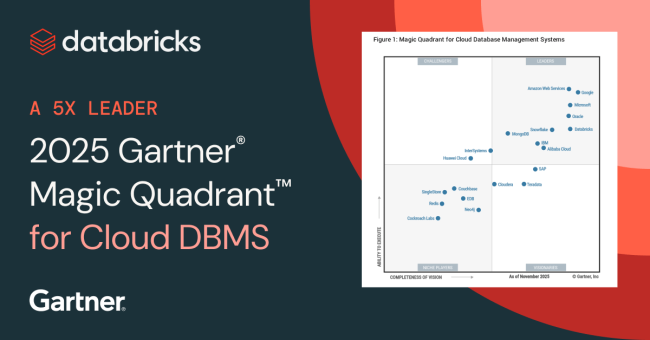 Databricks Named a Leader in 2025 Gartner® Magic Quadrant™ for Cloud ...